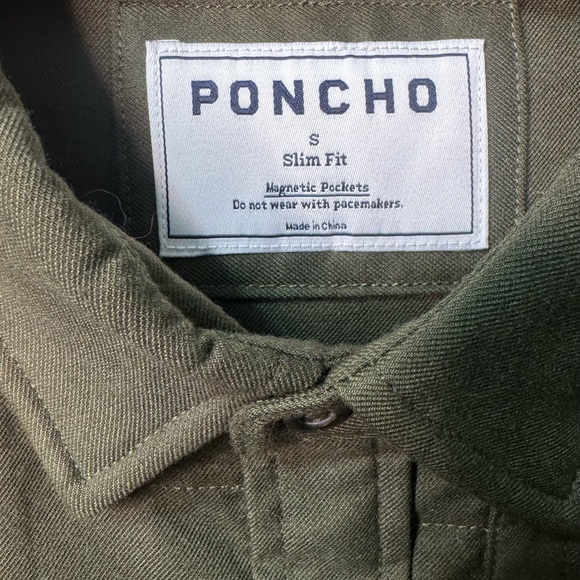Poncho | Shirts | Nwt Poncho Mens Slim Fit Long Sleeve Shirt Small ...